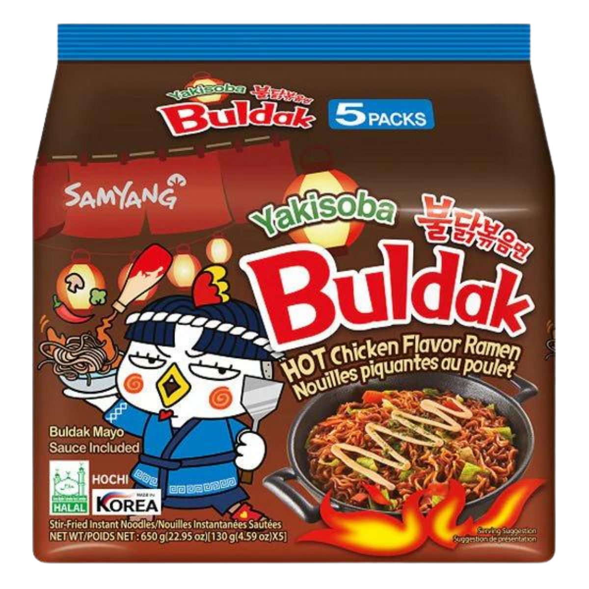 Samyang Buldak *Yakisoba* Hot Chicken Ramen 8X(5x140G) – Candy Cargo