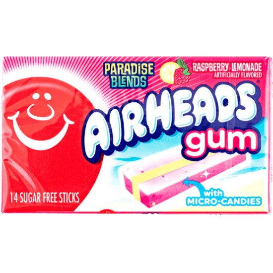 Airheads Raspberry Lemonade Chewing Gum 12X34G – Candy Cargo