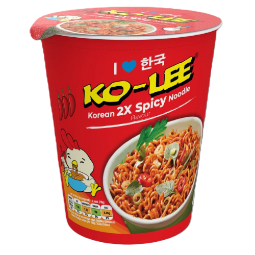 Ko Lee Korean 2x Spicy Noodle Cup 6x65g – Candy Cargo