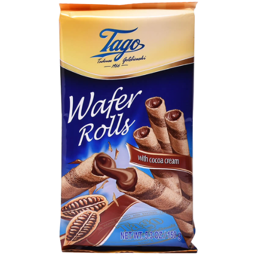 Tago Roll Wafers-choco 12x150g – Candy Cargo